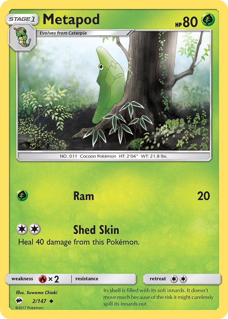 Metapod - Burning Shadows (Uncommon) [BUS-2] – Matraws