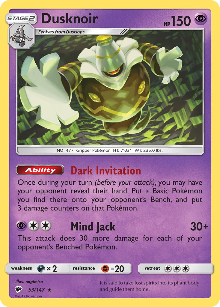 Dusknoir - Burning Shadows (Holo Rare) [BUS-53] – Matraws