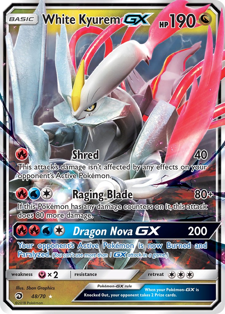 White Kyurem GX - Dragon Majesty (Ultra Rare) [DRM-48] – Matraws