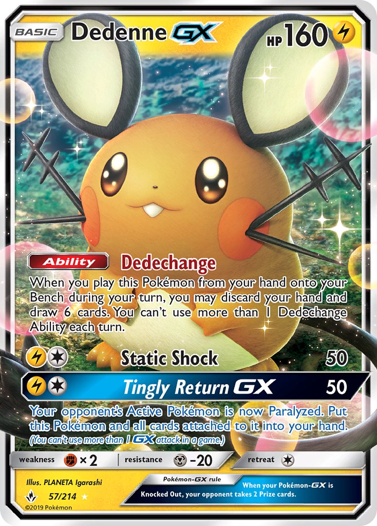 Dedenne GX - Unbroken Bonds (Ultra Rare) [UNB-57] – Matraws