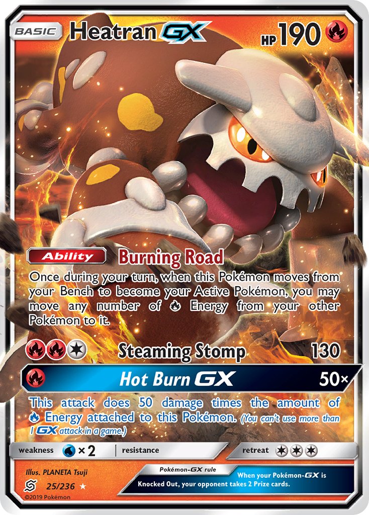 Heatran GX - Unified Minds (Ultra Rare) [UNM-25] – Matraws